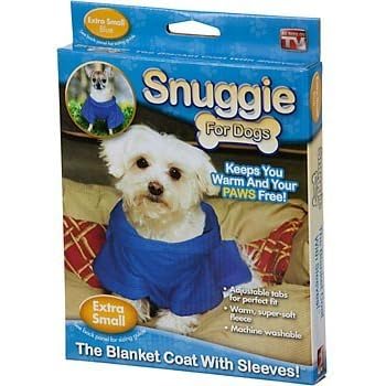 Amazon.com : Snuggie for Dogs Blue Colored Fleece Blanket Coat with ...