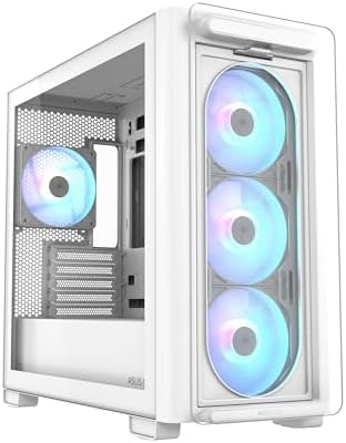 ASUS A21 PLUS TG ARGB WHITE Case micro ATX, Supports Motherboards with ...