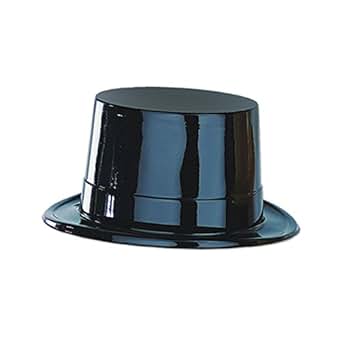 Amazon.com: Black Plastic Top Hat: Clothing