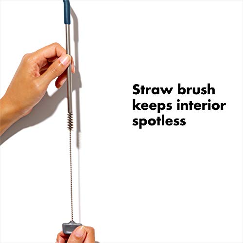 OXO Good Grips (Blue/Green) Reusable Straws, 5 Piece Set | Pricepulse