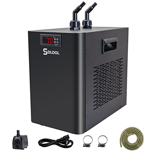 SDLOOL Aquarium Chiller 42gal, 1/10 HP Water Chiller 160L Fish Tank ...