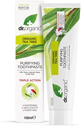 Dr. Organic Tea Tree Purifying Toothpaste, 100 Ml, Multicolour price in ...