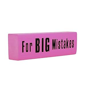 Amazon.com : Giant Jumbo Pink Eraser For Big Mistakes : Office Products