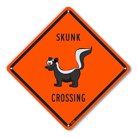 "Skunk Crossing" Plastic Sign, 10" x 10": Amazon.com: Industrial ...