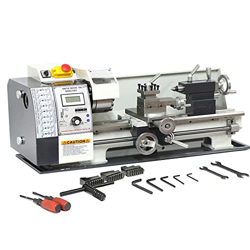 INTSUPERMAI Metal Lathe 8"X24" Mini Metal Lathe 1100W Benchtop Metal ...
