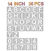 YEAJON 14 Inch Letter Stencils and Numbers, 36 Pcs Alphabet Art Craft ...