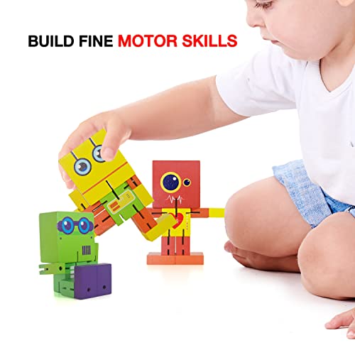Wooden Robot Toy, cubebot Toy, cubebot, Cube Toy Puzzle, cubebot Micro ...