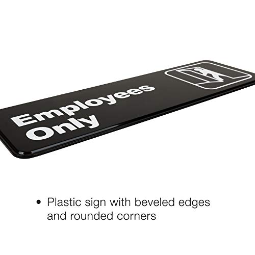 Excello Global Products Employees Only Sign: Easy to Mount Informative ...
