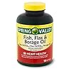 Spring Valley - Fish, Flaxseed, Borage Oil, Omega 3, 6, 9, 120 Softgels ...