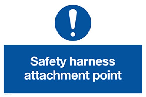 Viking Signs MC5726-A3L-3M”Safety Harness Attachment Point” Sign, 3 mm ...