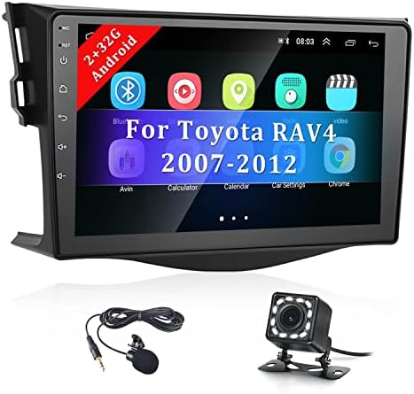 Android Car Radio for Toyota RAV4 2007 2008 2009 2010 2011 2012 Double Din Car Stereo with 9 ...