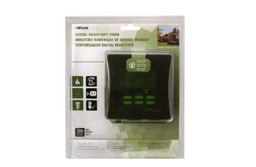 Woods 50015WD Outdoor 7-Day Heavy Duty Digital Plug-in Timer; 2 ...