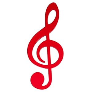 Amazon.com: Red Treble Clef Glossy Wooden Wall Decoration: Home & Kitchen
