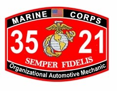 Amazon.com: USMC MOS 3521 Organizational Automotive Mechanic Decal 8 ...