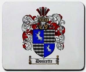 Amazon.com: Doucette Family Shield / Coat of Arms Mouse Pad: Everything ...