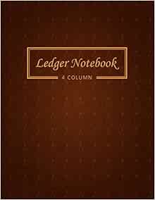 Amazon.com: Ledger Notebook: 4 Column Ledger Record Book Account ...