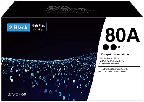 سعر MCYCOLOR 80A Toner Cartridge Black Compatible for HP 80A CF280X CF280A 80X Work with HP ...