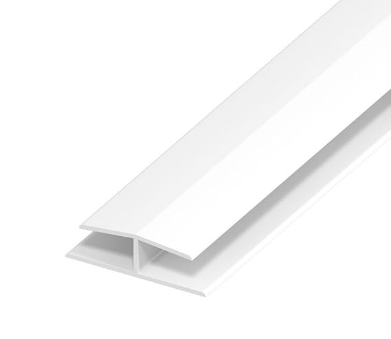 Soffit Joint/H Trim - White PVC Plastic Jointing Trim - 9mm Board Joint ...