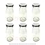 Set of 12 Classic Mini Glass Milk Bottles - Funky, retro design - Great ...
