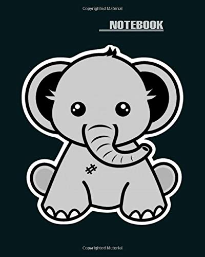 Notebook: our story cute elephants - 50 sheets, 100 pages - 8 x 10 ...