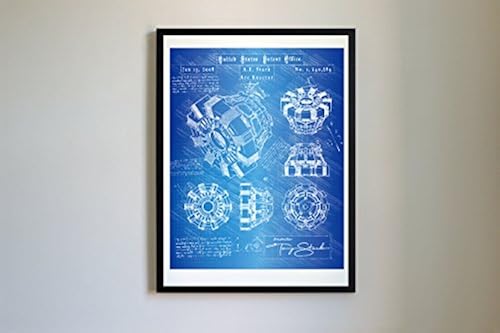 #114 Iron Man Arc Reactor Patent Art - Da Vinci Patent Prints, Poster ...