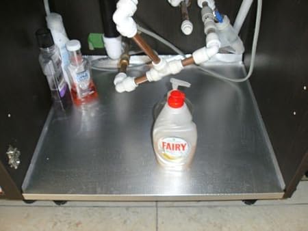 Kitchen Sink Base Protector Liner Aluminium 6 Sizes 500-1200mm: Amazon ...