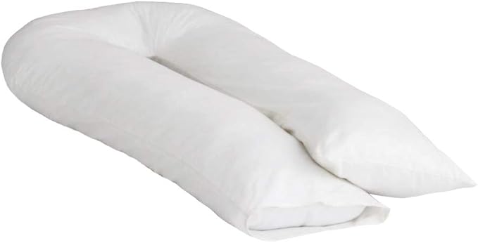 Large U Shape Support Pillow - Pillow Case Only - White: Amazon.co.uk ...