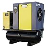 208-230V 3-Phase Total Rotary Screw Air Compressor With ASME Tank ...