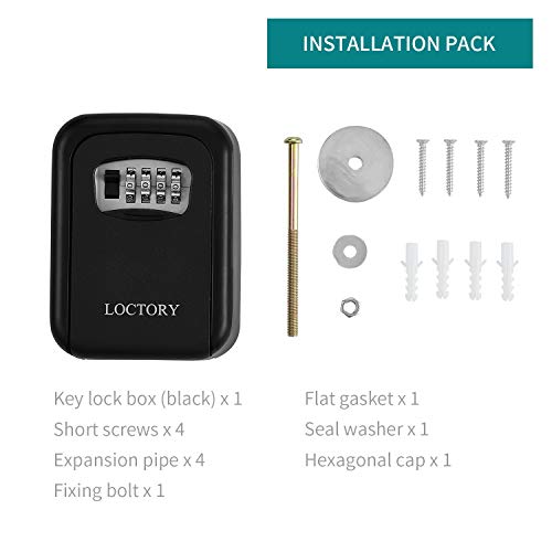 Key Lock Box, Combination Security Lock box Code for House Key Storage ...