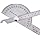 OriGlam Stainless Steel 0-180°Angle Protractor, Angle Finder Both Arms ...