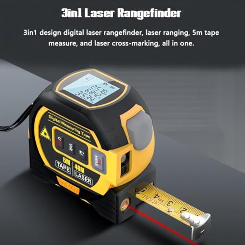 3-in-1 Infrared Laser Tape Measuring, 40M Laser Rangefinder And 5M Tape ...