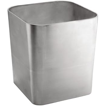 Amazon.com: Kraftware Mylar Polished Chrome Waste Basket with 3/4-Inch ...