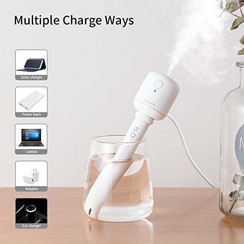 JISULIFE Mini Portable Humidifier, Travel Personal Battery Operated Humidifier with Container ...