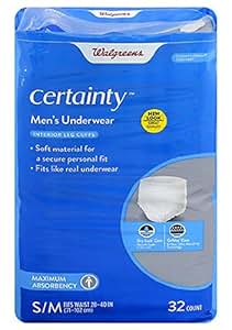 Amazon.com: Walgreens Certainty Men's Underwear, Maximum Absorbency ...