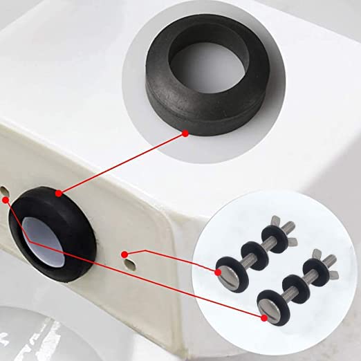 Universal Toilet Tank To Bowl Gasket,2 Kind Gasket and 2 Sets 5/16*3.15 ...