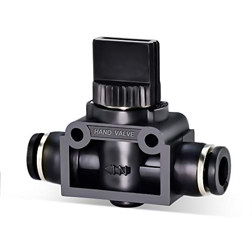 TAILONZ PNEUMATIC Air Flow Control Valve Tube 2 Way Rotary Type Hand Valve HVFF-5/32 1/4 5/16 3/ ...