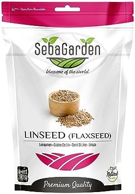Seba Garden Natural Linseeds 1 kg, Premium Grade, Freshly Harvested ...