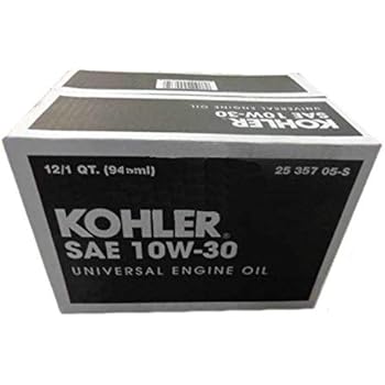 Amazon.com : Kohler 25 357 05-S Case of 12 Quarts SAE 10W-30 Oil ...
