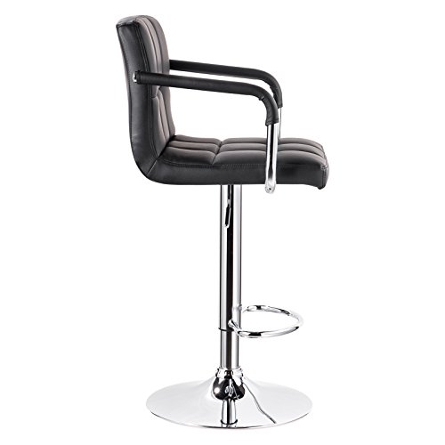 WOLTU 3blk-a Set of 2 Swivel Adjustable Barstools With Armrest ...
