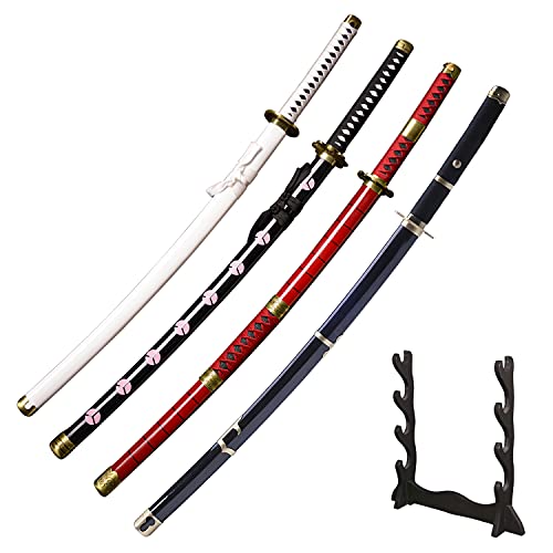 4pc Roronoa Zoro Swords Set,Kitetsu,Wado Ichimonji,Shusui,Yubashiri ...