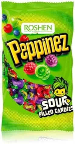 Roshen Mixed Juice Fillings Peppinezzz Hard Candies, 900 g, Red price ...