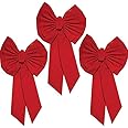 Amazon.com: Rocky Mountain Goods Red Christmas Bow Extra Large 35” by ...