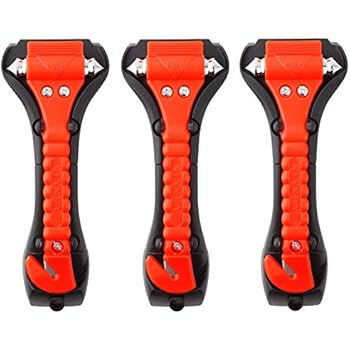 Amazon.com: LOYMR 4 Pack Car Safety Hammer Auto Car Window Glass Hammer Breaker and Auto Safety ...