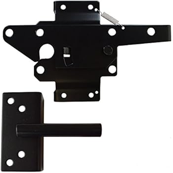 Amazon.com: Black Commercial Grade Stainless Steel Two-way Gate Latch ...