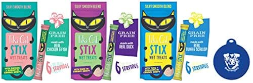 Tiki Cat Stix Wet Mousse Single-Serve Treats in 3-Flavor Bundle: 1 Tuna ...