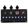 12V 24V 8 Gang Car Boat LED Rocker Switch Control Panel Dual USB ...