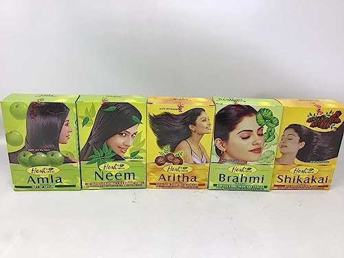 سعر Hesh herbal powder pack of 5 Varieties for Hair- Amla, Aritha ...