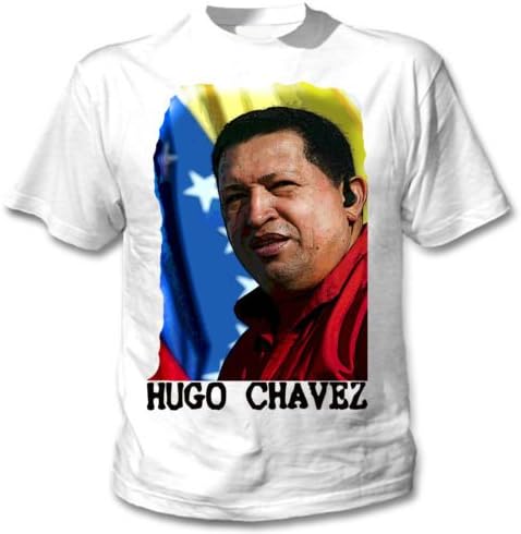 HUGO CHAVEZ FLAG - New Cotton Graphic White T-Shirt: Amazon.co.uk: Clothing