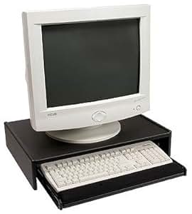 Amazon.com : Computer Monitor Stand with Keyboard Tray - 21" (Black) (4 ...