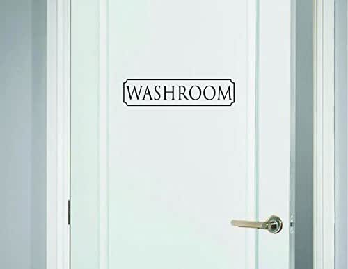 Amazon.com: WASHROOM wall vinyl sticker decal bathroom ticket design ...